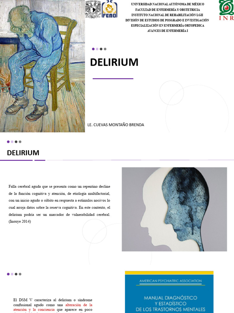 Delirium | PDF | Ansiedad | Especialidades Medicas