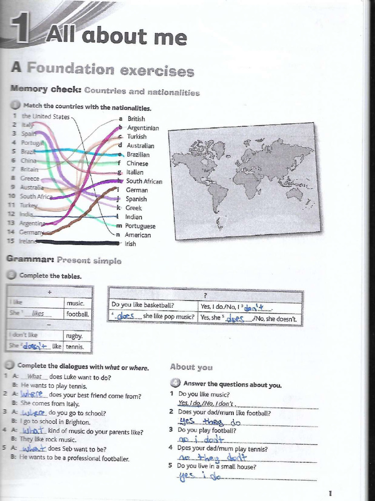 INGLES CURRICULAR 1 ALL ABOUT ME | PDF