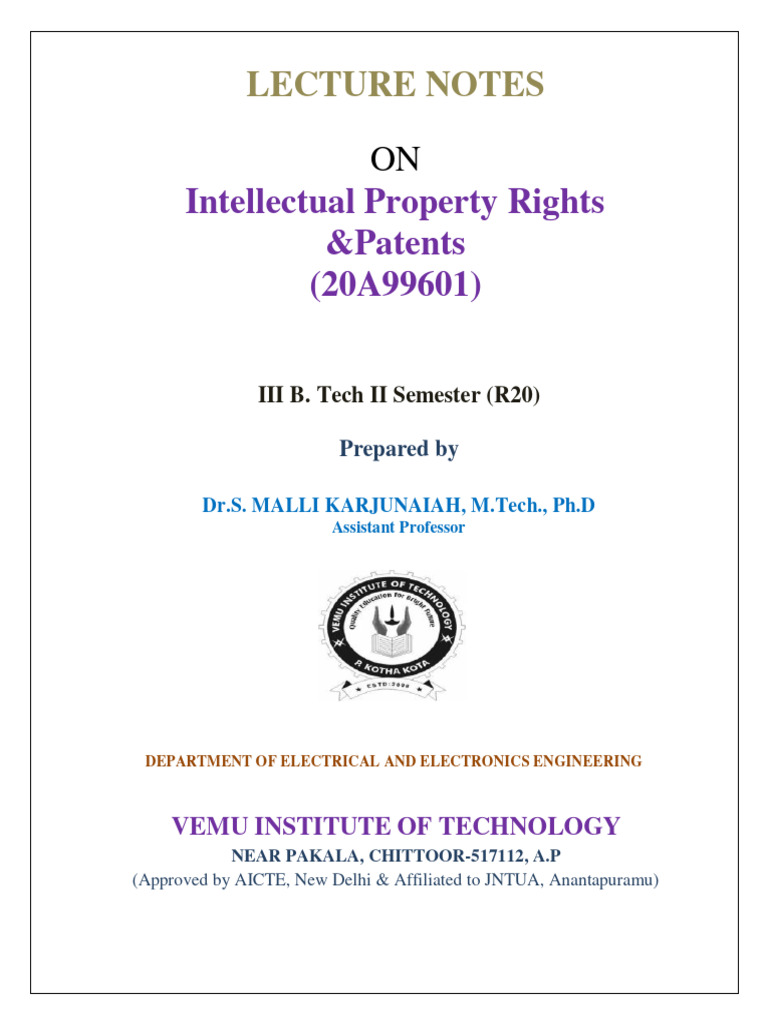IPR | PDF | Intellectual Property | World Intellectual Property ...