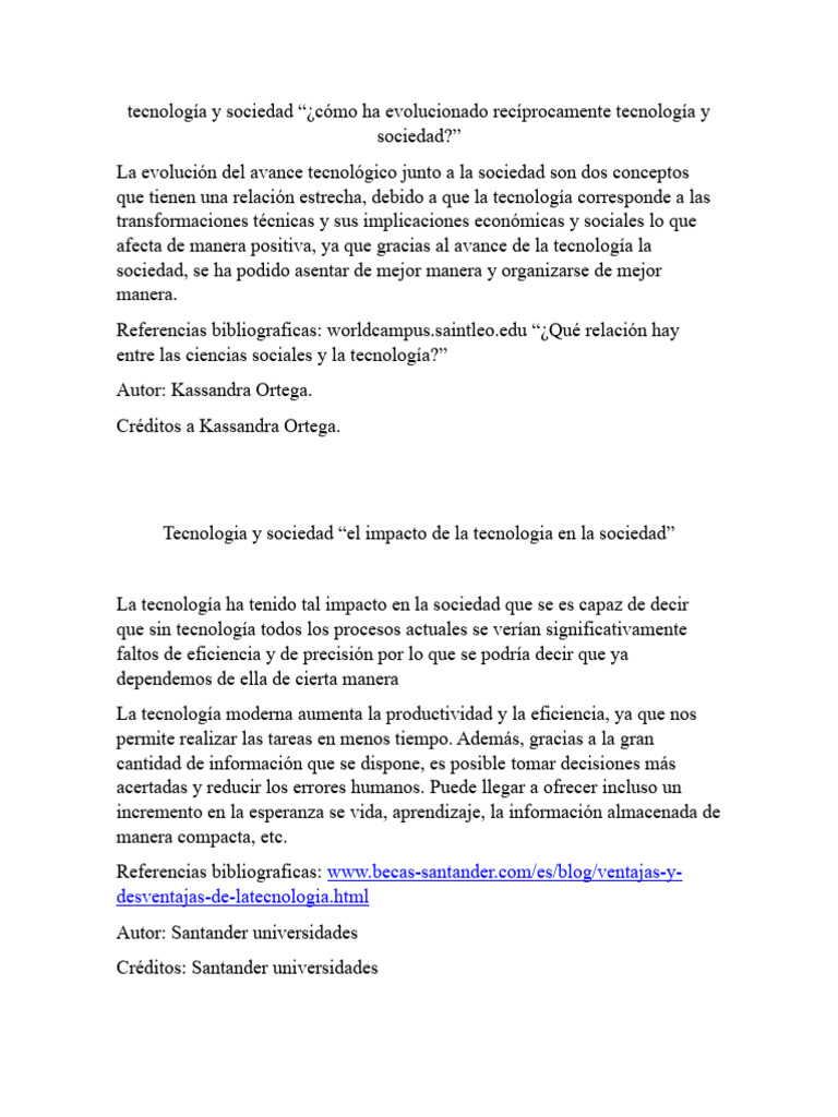 Tecnología y Sociedad | PDF | Sociedad | Economias