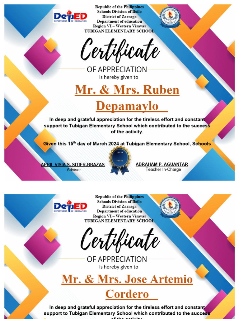 Certificate For Parents | PDF | Government | Southeast Asia