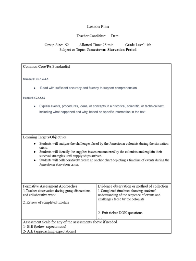 jamestown | PDF | Reading Comprehension | Behavior Modification