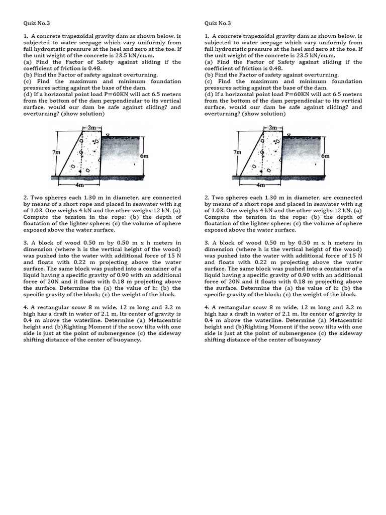 Quiz-No.-3 | PDF | Applied And Interdisciplinary Physics | Mechanics