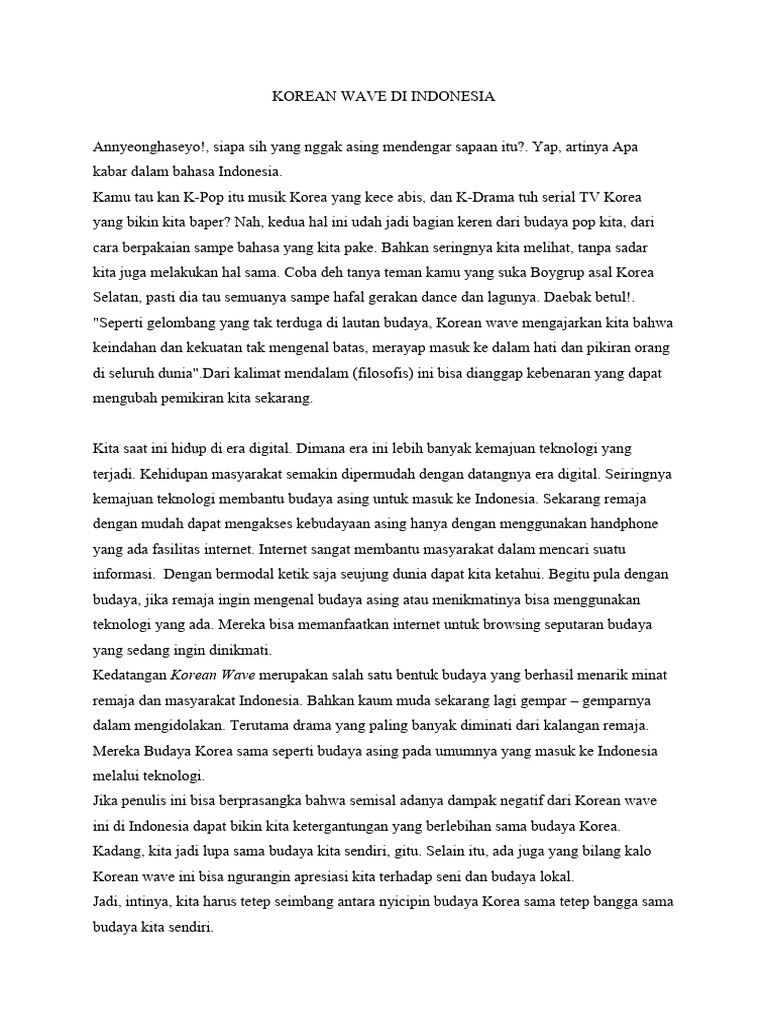 Korean Wave Di Indonesia | PDF