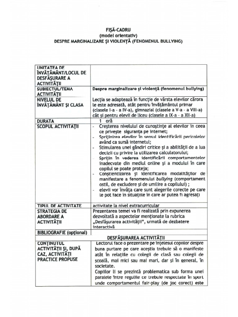 Despre Marginalizare Si Violenta | PDF