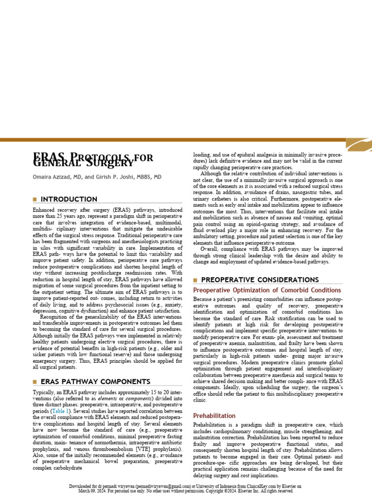 Pre Operativ Dan Post Operative Care in English | PDF | Surgery ...