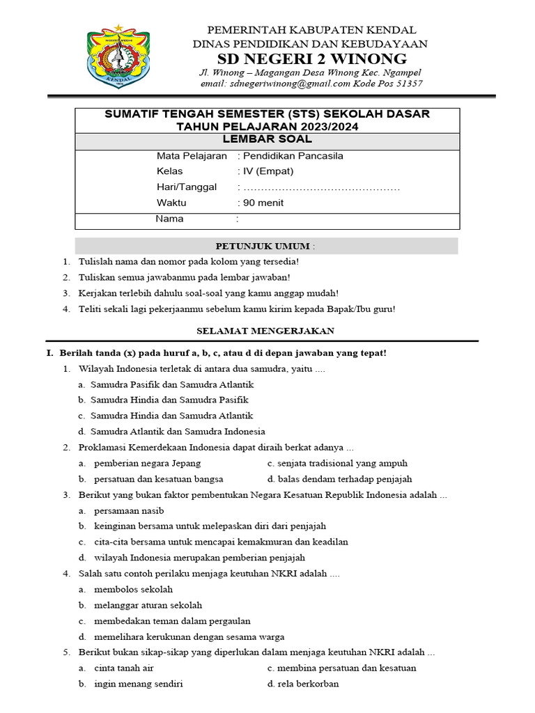 STS 2 Pend Pancasila | PDF