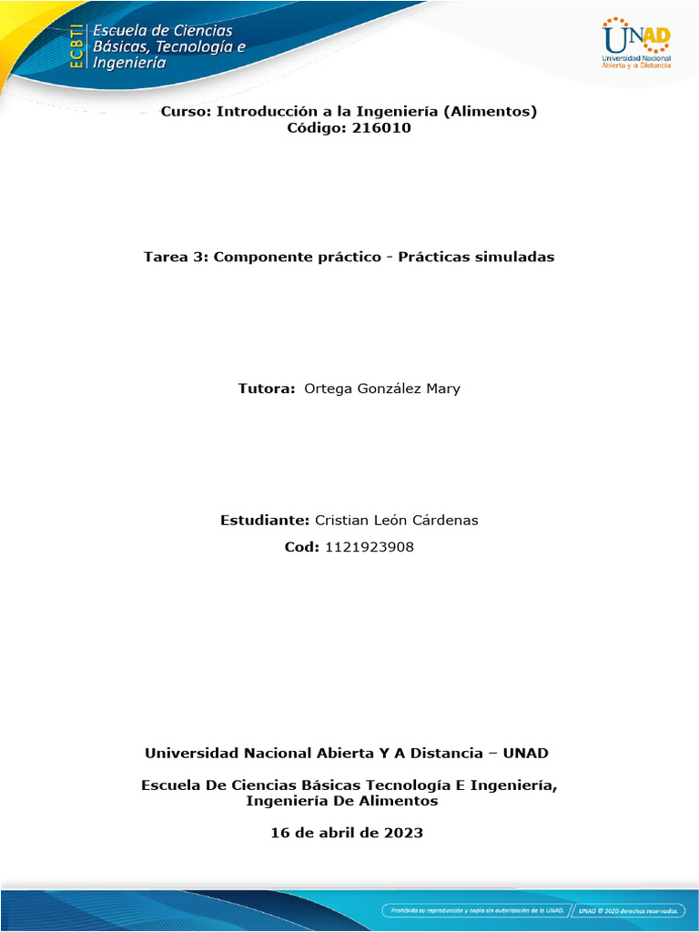 Unidad 1 - Tarea 3 - Componente Práctico - Prácticas Simuladas | PDF ...