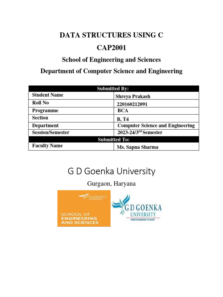 DSA Assignment Shreya | PDF | Computer Programming | Computer Data