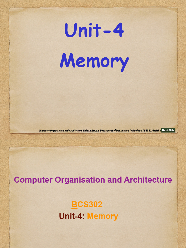 4 RR Unit-4 Notes | PDF | Computer Data Storage | Cpu Cache 4 RR Unit-4 Notes | PDF | Computer Data Storage | Cpu Cache