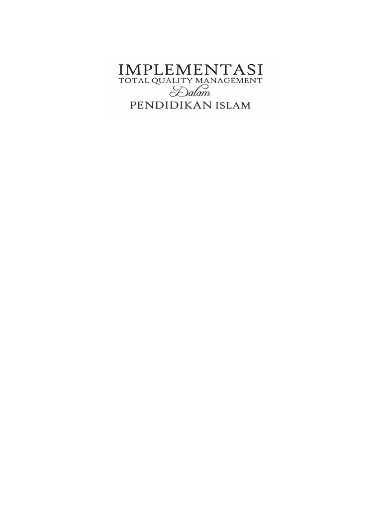 Buku Implementasi TQM | PDF