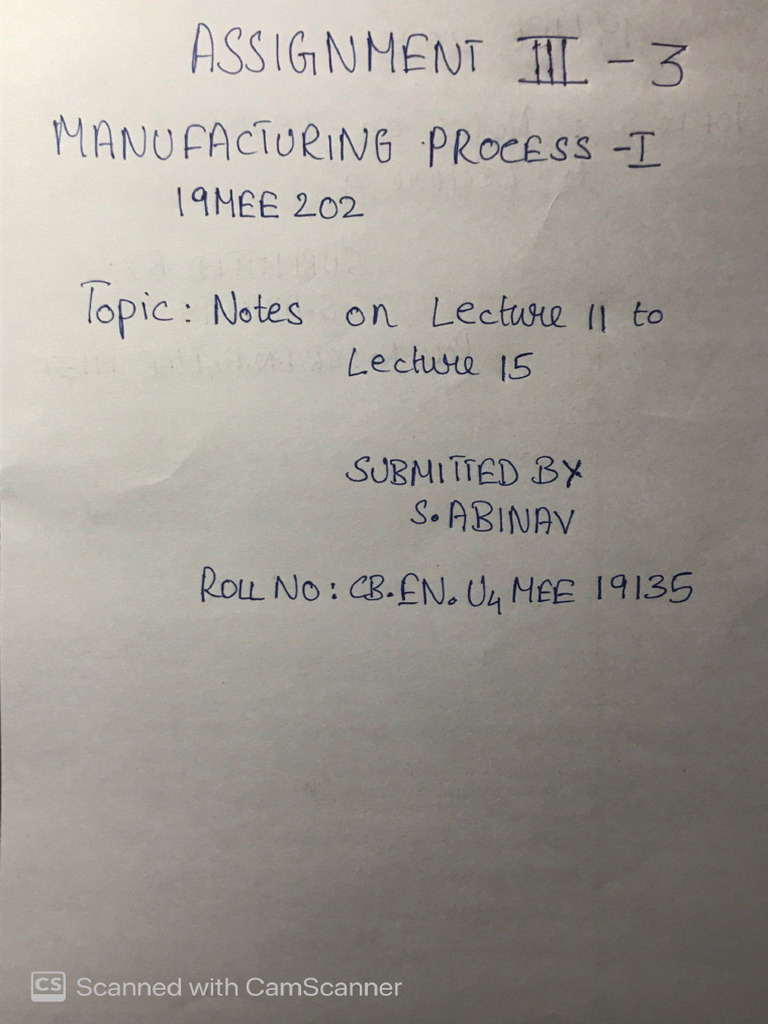 Manufacturing Practice (Part 3) | PDF