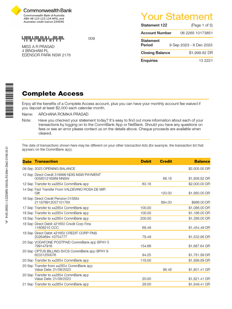 Bank Statement | PDF | Debit Card | Credit Card