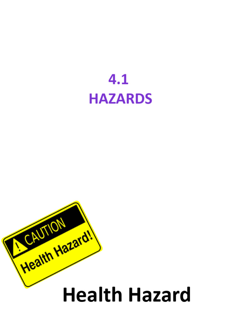 Chapter 4 Hazards & Hazard Control | PDF | Diesel Fuel | Fuel Oil