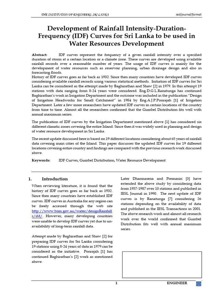 Idf Full Paper - 177 | PDF | Rain | Flood