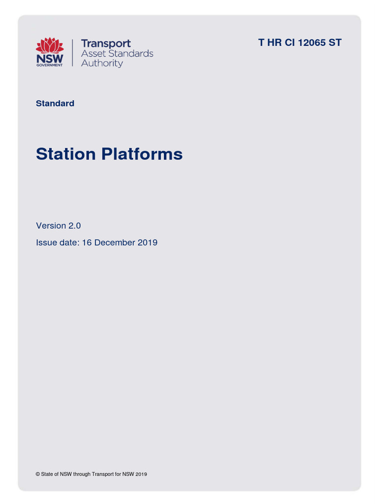 Station Platforms: Standard | PDF | Rail Transport | Infrastructure