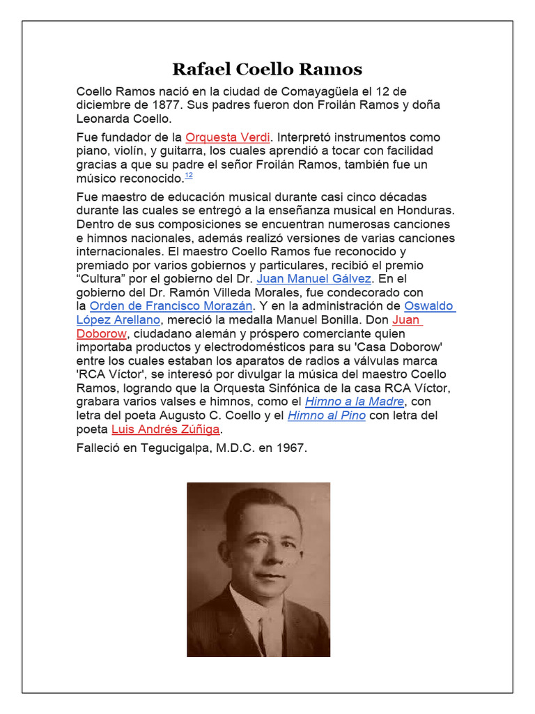 Biografía de Rafael Coello Ramos | PDF | Arte | Clásicos