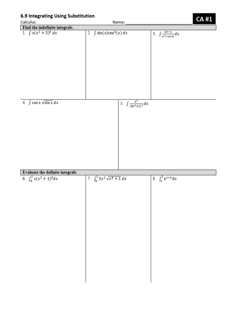 Calc 6.9 Ca1 | PDF | Teaching Methods & Materials