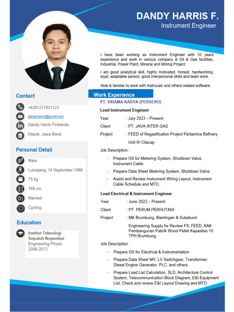 CV_Dandy Harris F (1) | PDF | Engineering