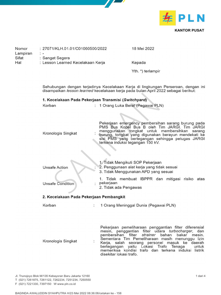 Lesson Learned | PDF