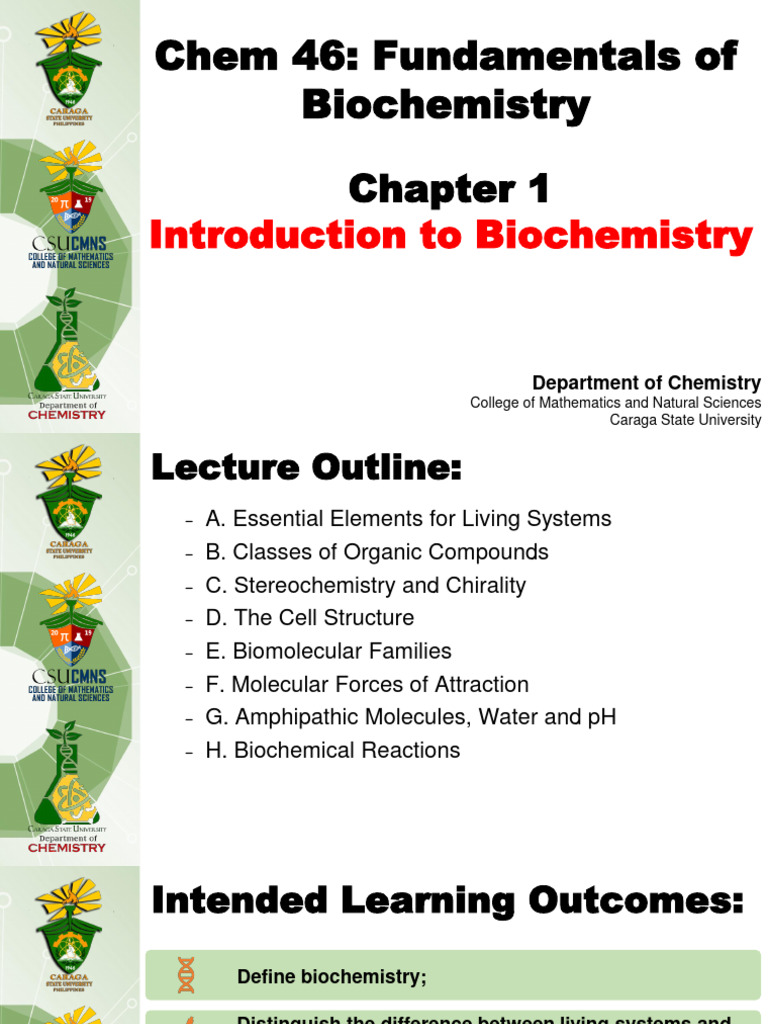 1 - CHEM-46 - Chapter I-Introduction-to-biochemistry | PDF | Chemical ...