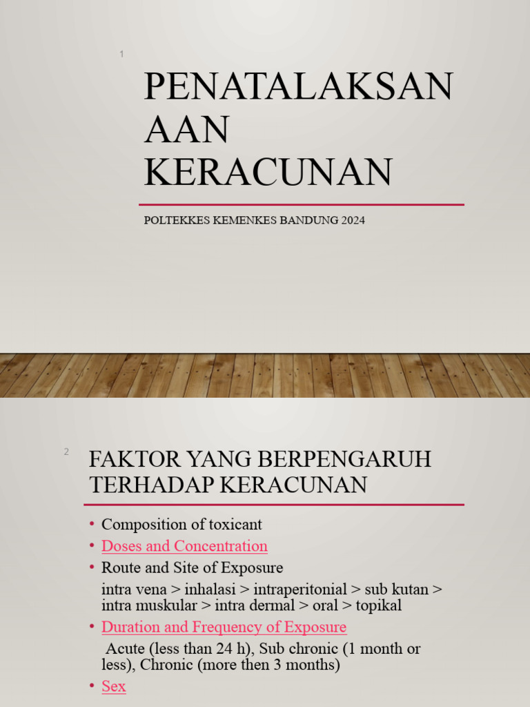 Penatalaksanaan Keracunan (Autosaved) | PDF