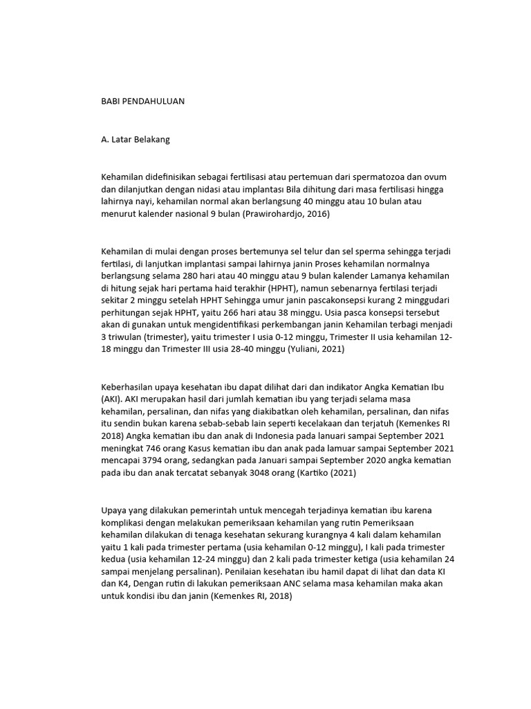 Lap Panjang Askeb Hamil | PDF