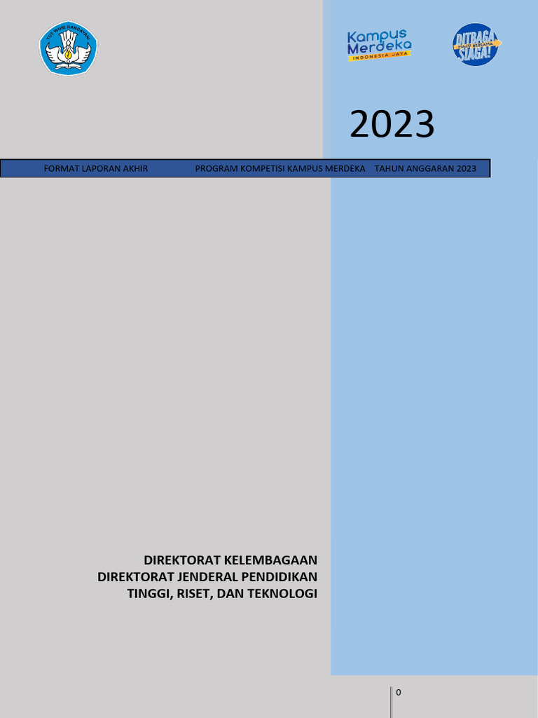 Format Panduan Laporan Akhir PKKM 2023 | PDF | Bisnis | Komputer