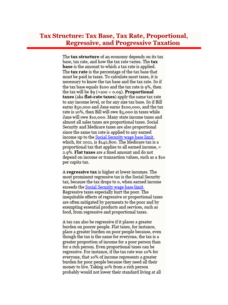 Tax Structure (1) | PDF | Taxes | Tax Rate