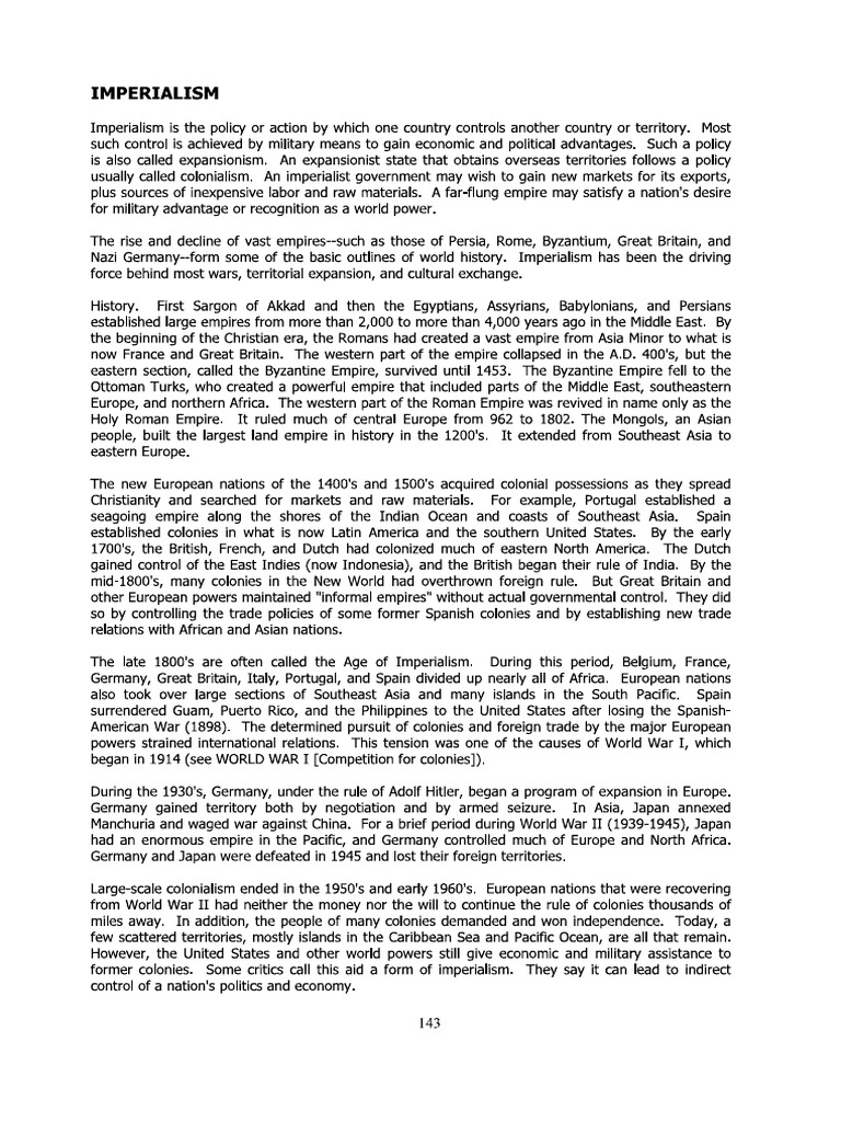 Imperialism | PDF