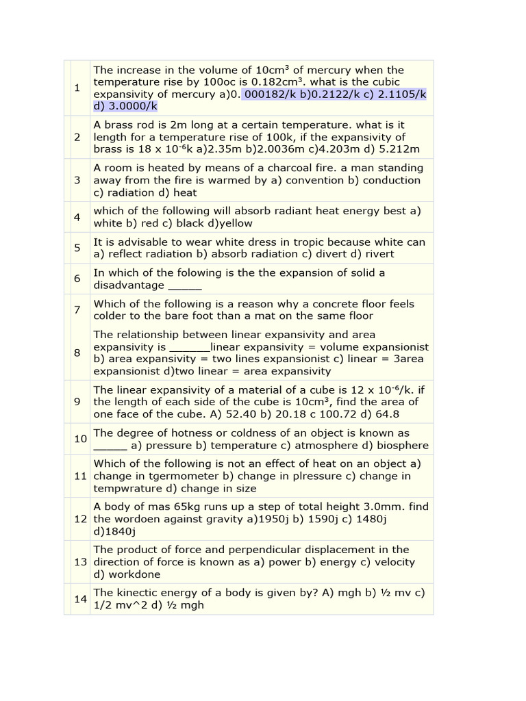 Physics 1 Copy Mid | PDF | Force | Heat
