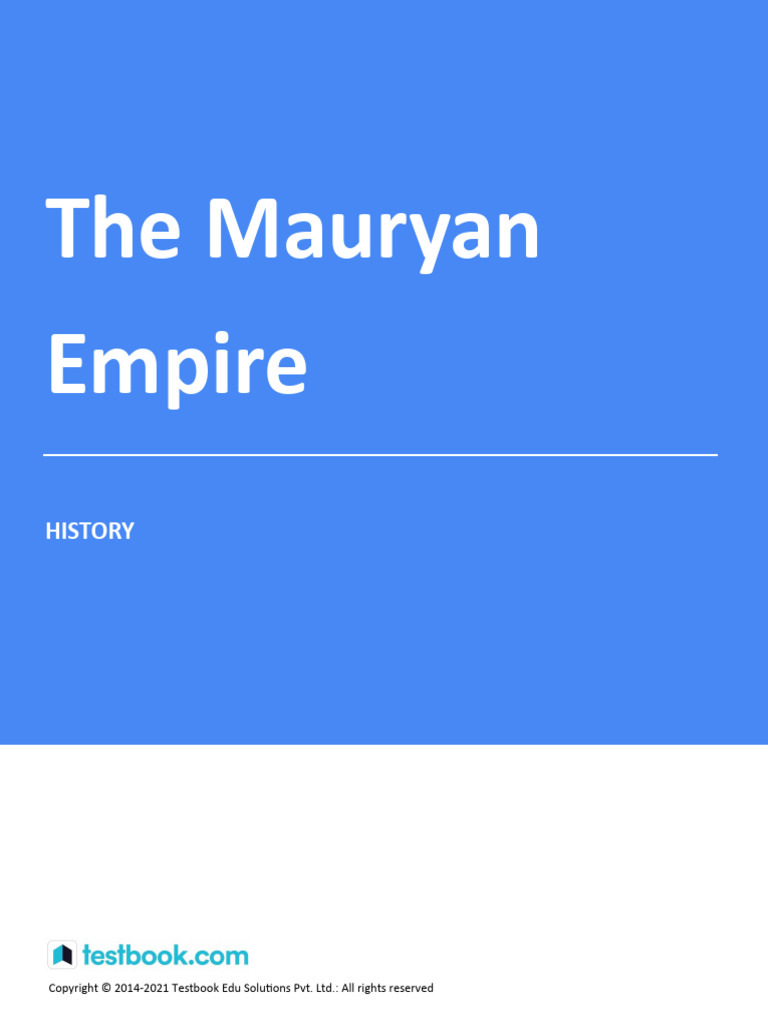 The Mauryan Empire - Study Notes | PDF | Ashoka