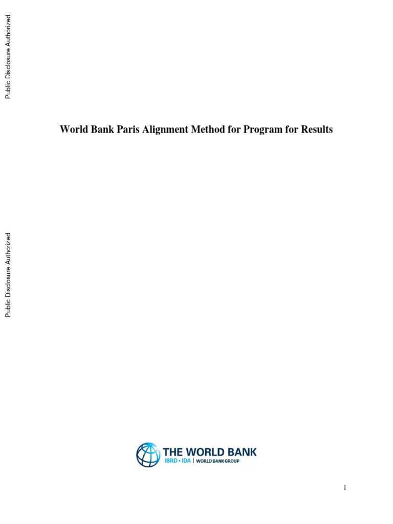 World Bank Paris Alignment Method For Program For Results | PDF ...