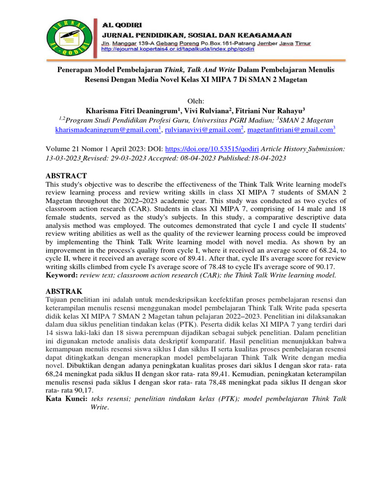 Artikel Kharisma Fitri Deaningrum | PDF | Knowledge Management