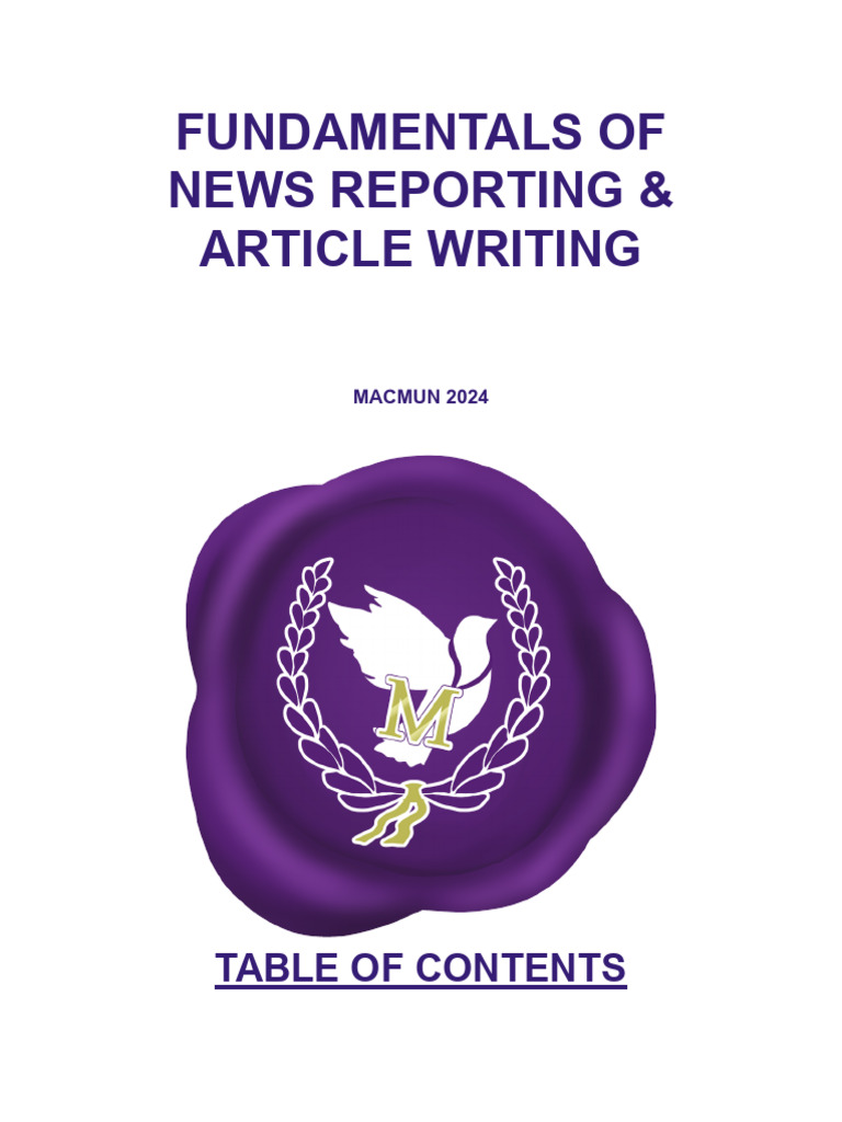News Reporting & Article Writing Guide | PDF | News | Interview