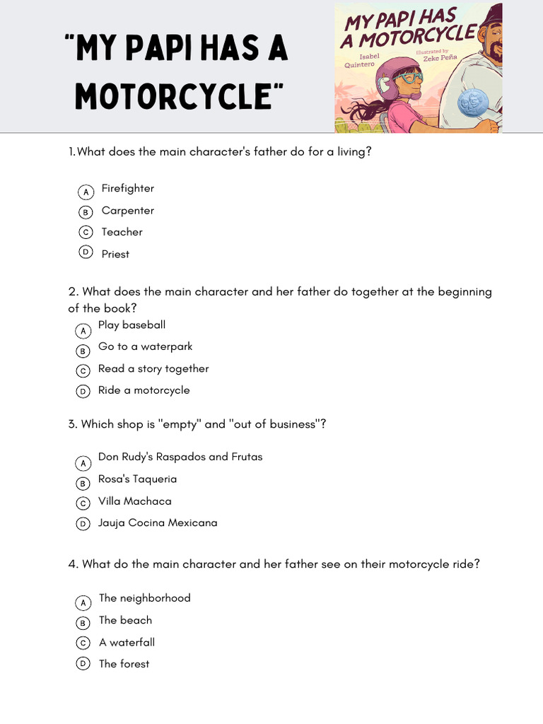 My Papi Drives A Motorcycle Companion | PDF