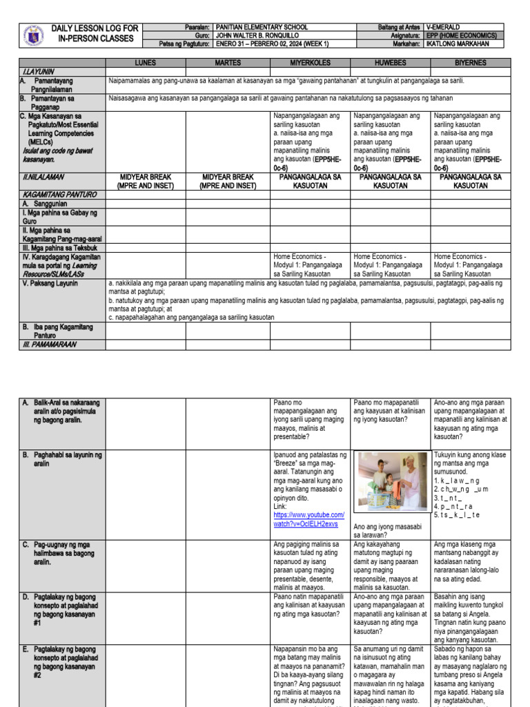 Q3 Week1 Epp-Grade5 | PDF
