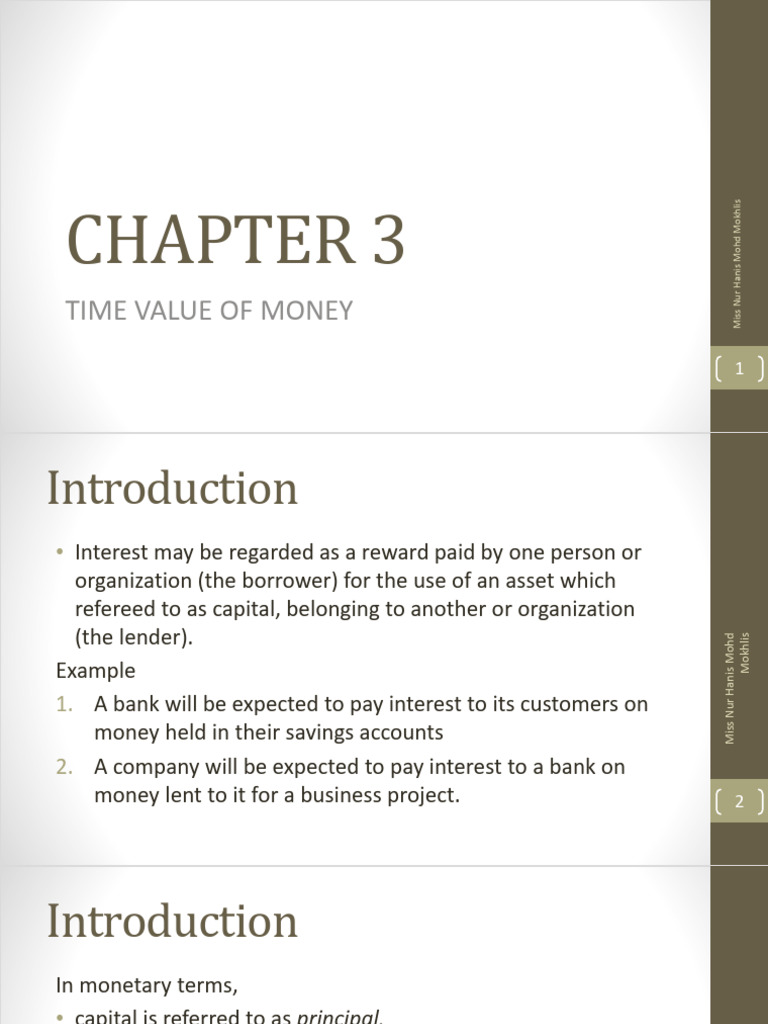 453 - CHAPTER 3 - Time Value of Money | PDF | Interest | Discounting