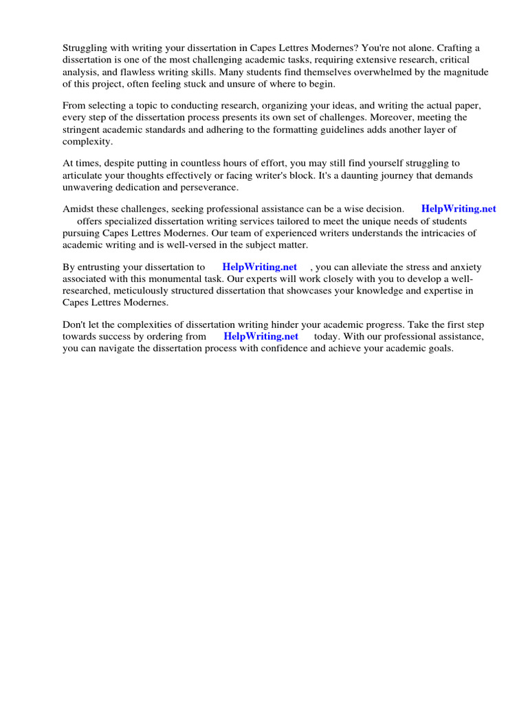 Dissertation Capes Lettres Modernes | PDF | Expert | Computer Science