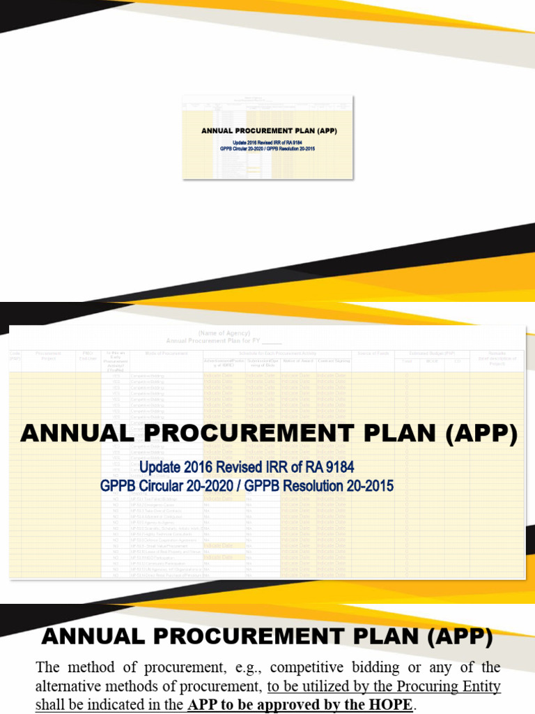 Annual Procurement Plan (APP) REPORT | PDF | Procurement | Computing