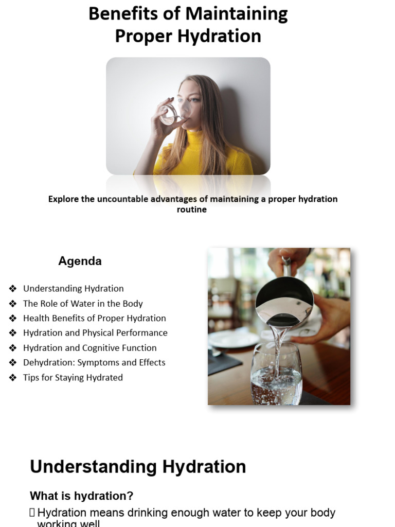 Benefits of Maintaining Proper Hydration | PDF | Dehydration | Diseases And Disorders