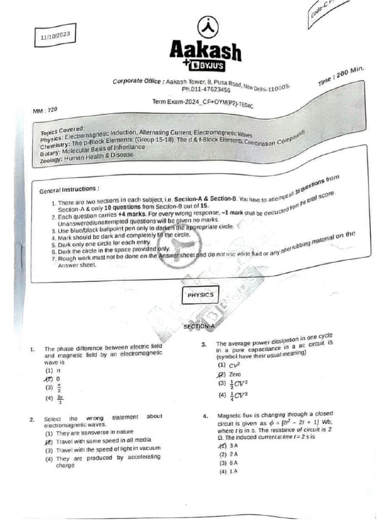 Aakash: Obyjus | PDF