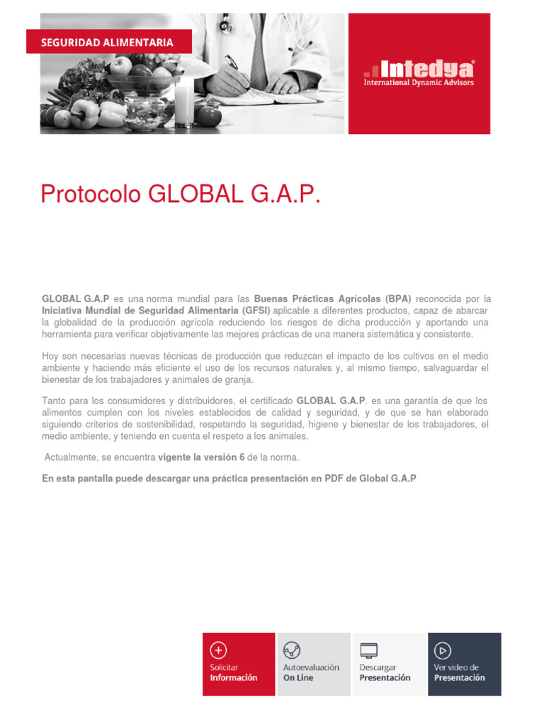 fichasproducto_Presentacion_protocolo-global-gap | PDF | Agricultura | Alimentos