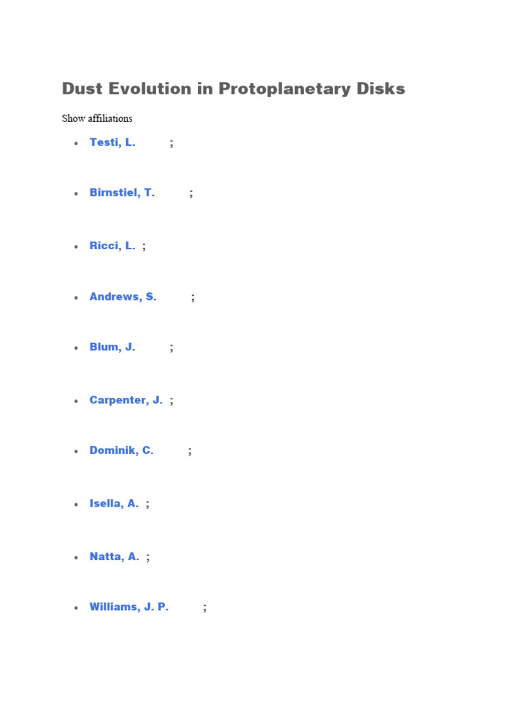 Dust Evolution in Protoplanetary Disks | PDF | Cosmic Dust | Physical ...