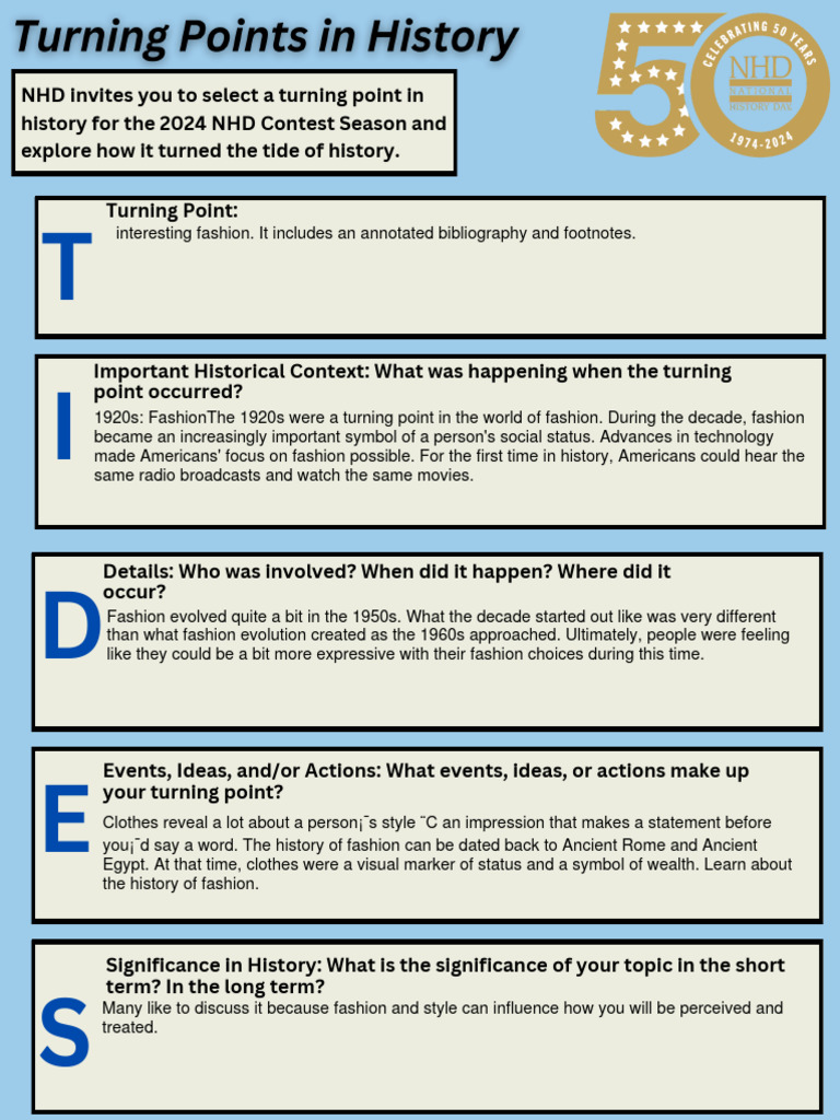 Turning Points Graphic Organizer Fillable | PDF
