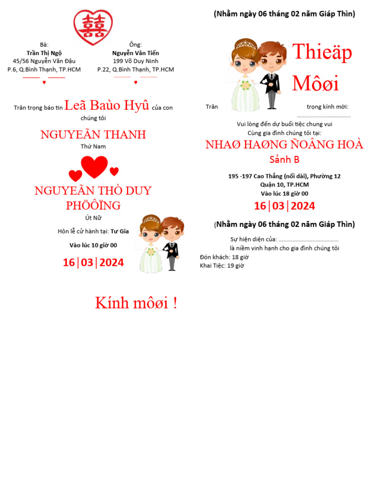 Thieäp Môøi: Leã Baùo Hyû | PDF