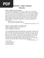 Topic Sentence and Controlling Idea Exercises - Students Part | PDF | Employment | Reptile