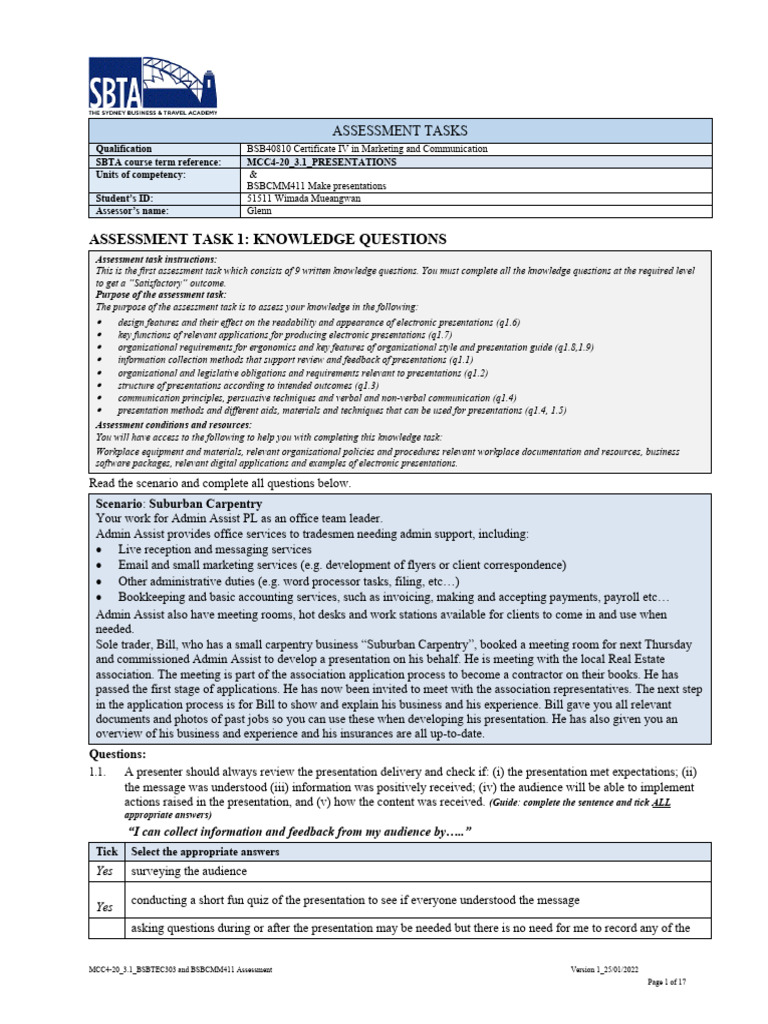 MCC4-20 - 3.1 - Student Assessment Task 2.1 Completed | PDF ...