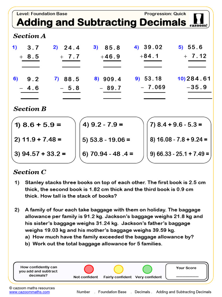 Decimal Math Practice | PDF | Teaching Methods & Materials
