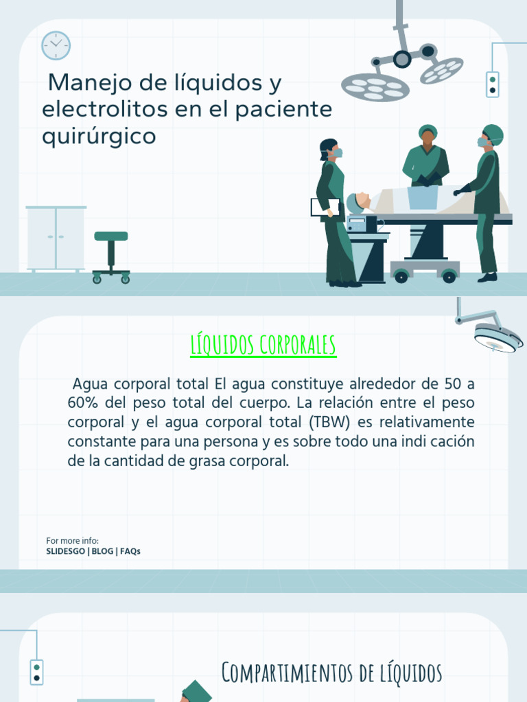 Manejo de líquidos y electrólitos en el paciente | PDF | Potasio | Química